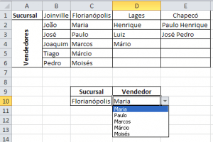 Criar Listas de Dados com Base em Outra Lista Excel