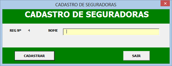 Planilha de Controle de Seguros Excel VBA
