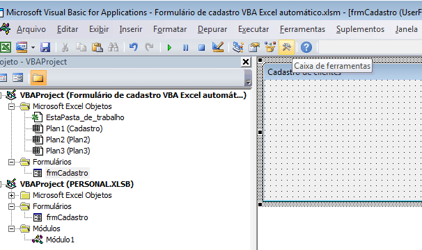 Cadastro Excel Vba Formulário Inserir E Limpar Automaticamente