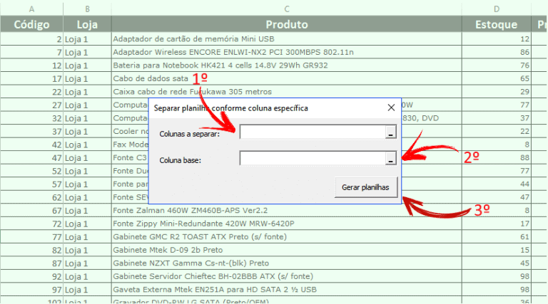 Gerar arquivos CSV no Excel automaticamente - Separar planilha Gerar arquivos CSV no Excel automaticamente - Separar planilha