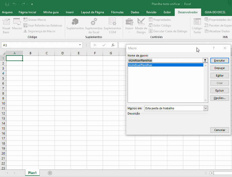 Juntar planilhas Excel em uma só - Unir planilhas Excel