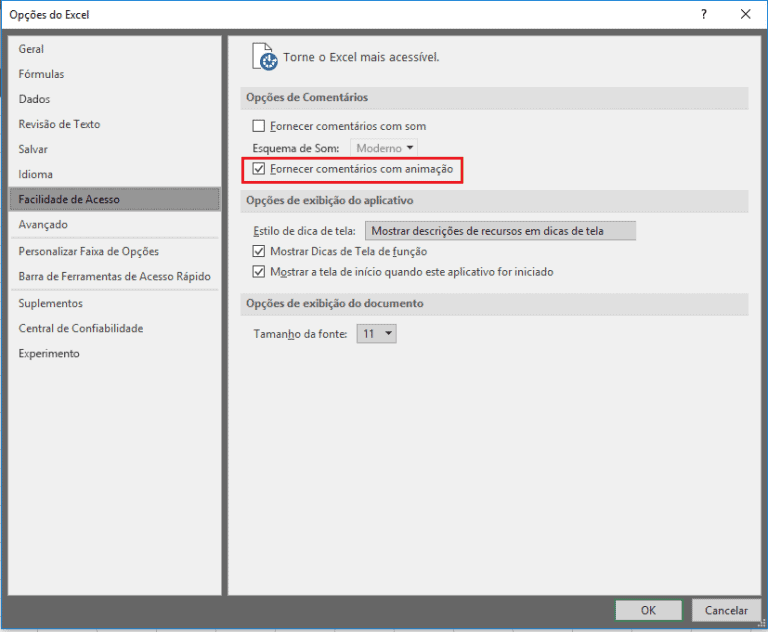 [Excel] Tirar animação do Office