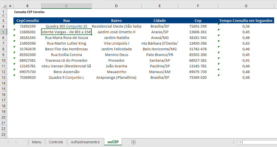 Planilha Rastreamento Correio No Excel E Consulta Cep 3 0