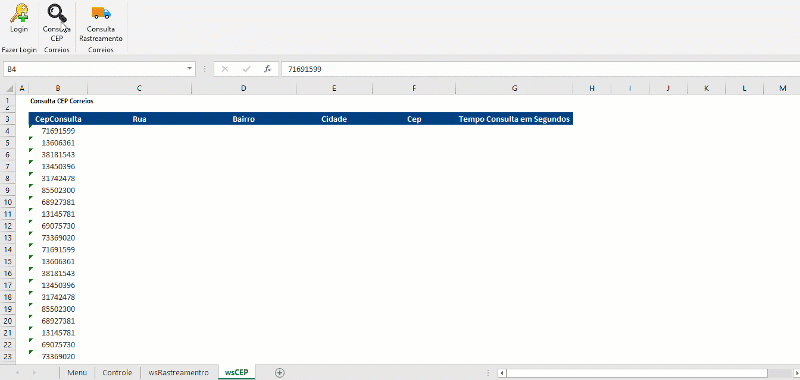 Planilha Rastreamento Correio No Excel E Consulta Cep 3 0