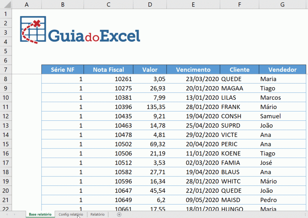 Como Fazer um Relatório - passo a passo - Excel - Guia do Excel