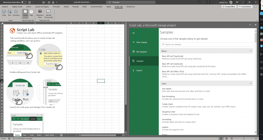 VBA Morreu?! OfficeScript , Script Lab e JavaScript - Guia do Excel
