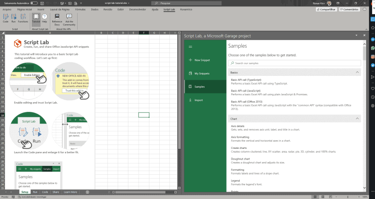 VBA Morreu?! OfficeScript , Script Lab e JavaScript - Guia do Excel