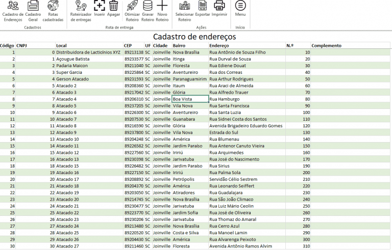 Planilha de Otimização de Rota – Roteirização Excel - Guia do Excel Planilha de Otimização de Rota – Roteirização Excel - Guia do Excel