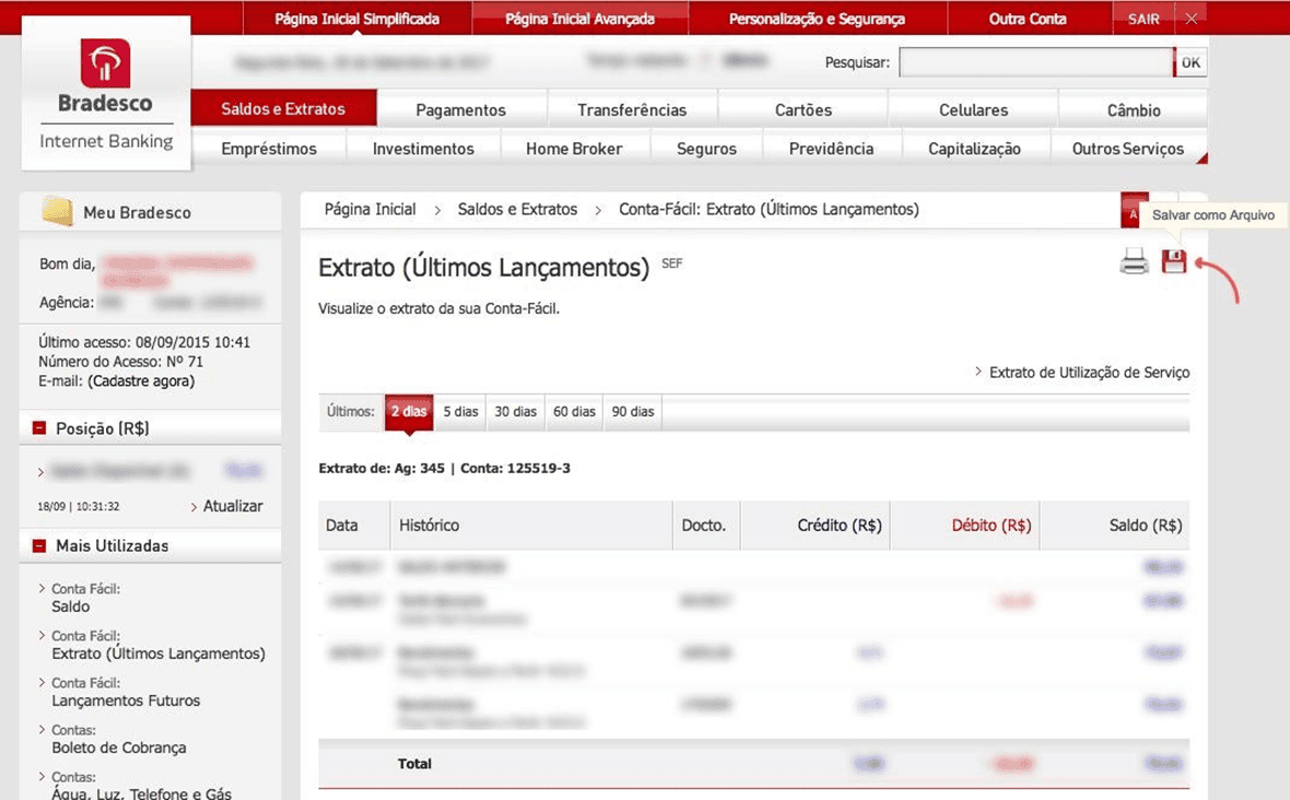 Extrato OFX - Guia do Excel