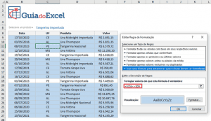 Colorir Linha Inteira de Acordo com Critérios no Excel