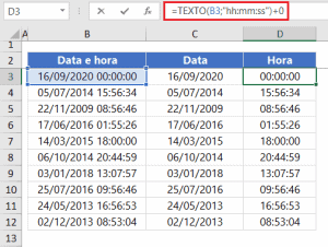 Como separar data e hora no Excel - Guia do Excel