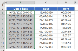 Como separar data e hora no Excel - Guia do Excel