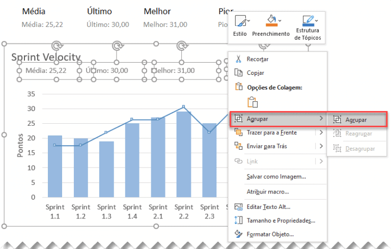 Gráfico Velocity SCRUM Planilha Excel - Guia do Excel