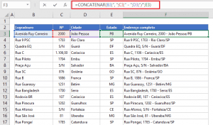 Função CONCATENAR no Excel - Guia do Excel