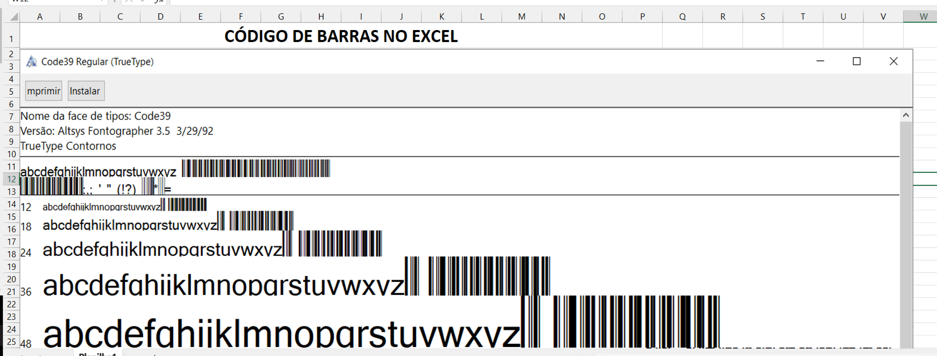Códigos de Barras no Excel - Guia do Excel