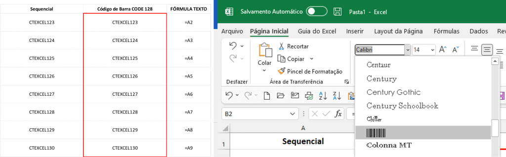 Códigos de Barras no Excel - Guia do Excel