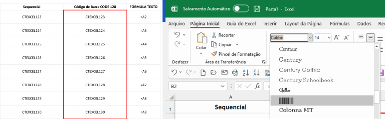 Códigos de Barras no Excel - Guia do Excel