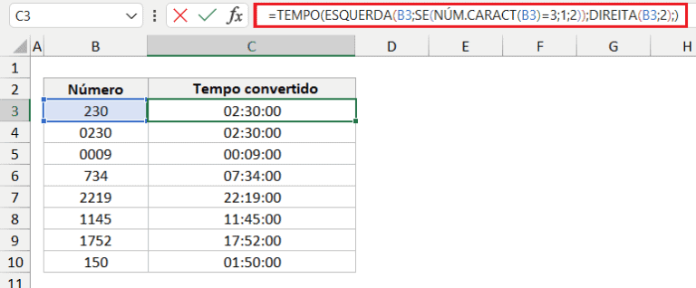 Como Transformar Número em Hora no Excel - Guia do Excel