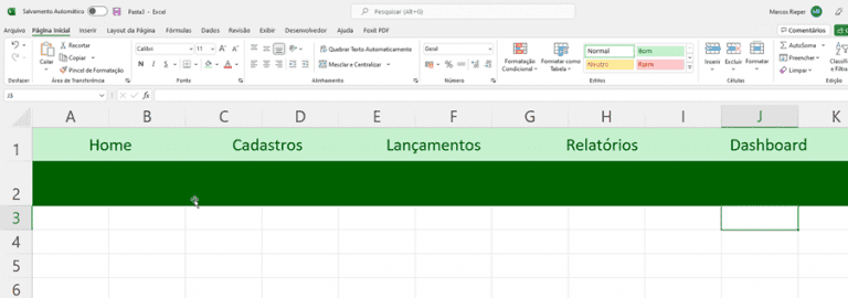 Como Criar Menus de Sistema no Excel - Design de Planilha - Guia do Excel