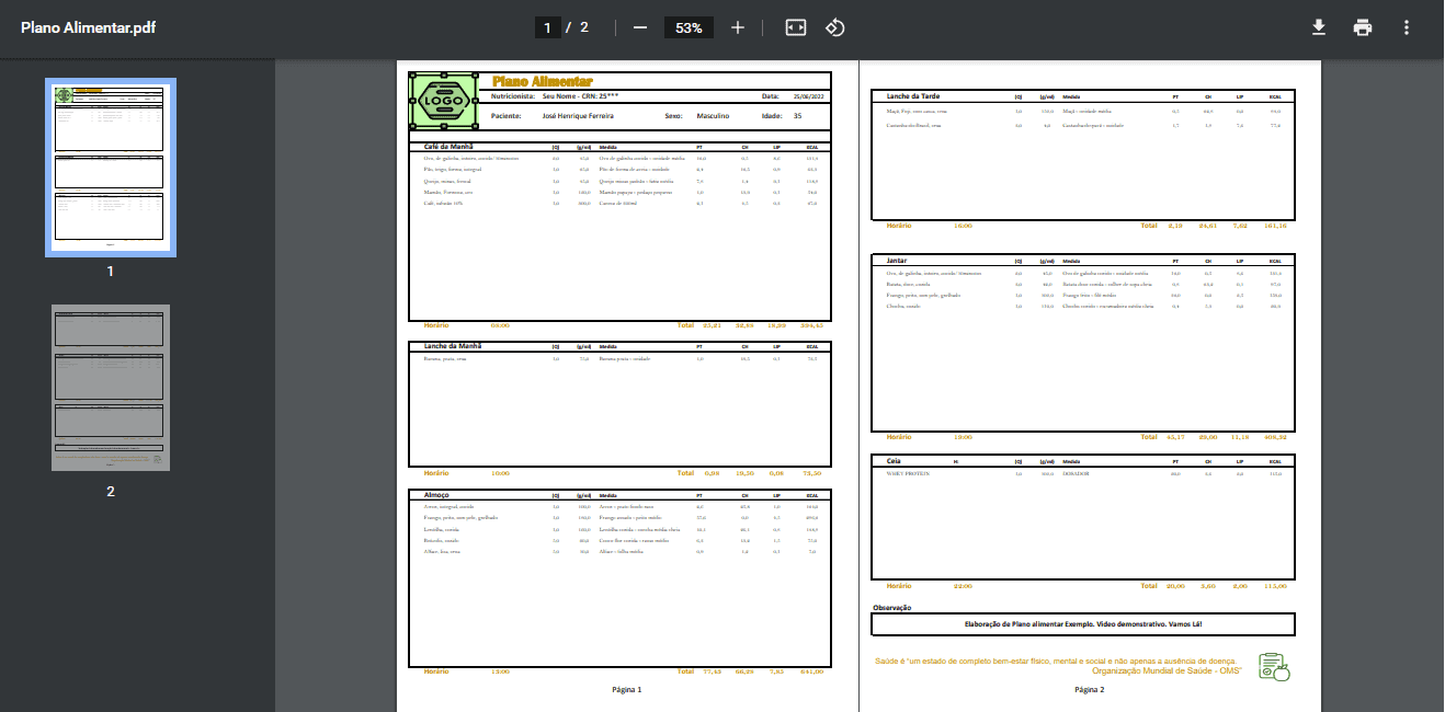 Como Criar um Plano Alimentar - Guia do Excel