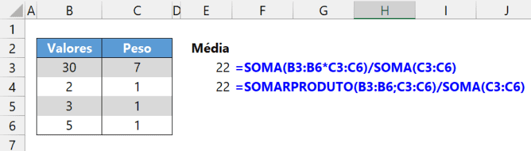 Como Calcular Média Aritmética Ponderada no Excel - Guia do Excel