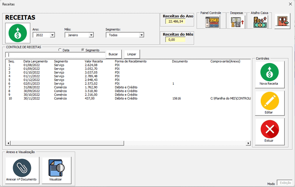 Planilha de MEI Microempreendedor Individual Excel - Guia do Excel