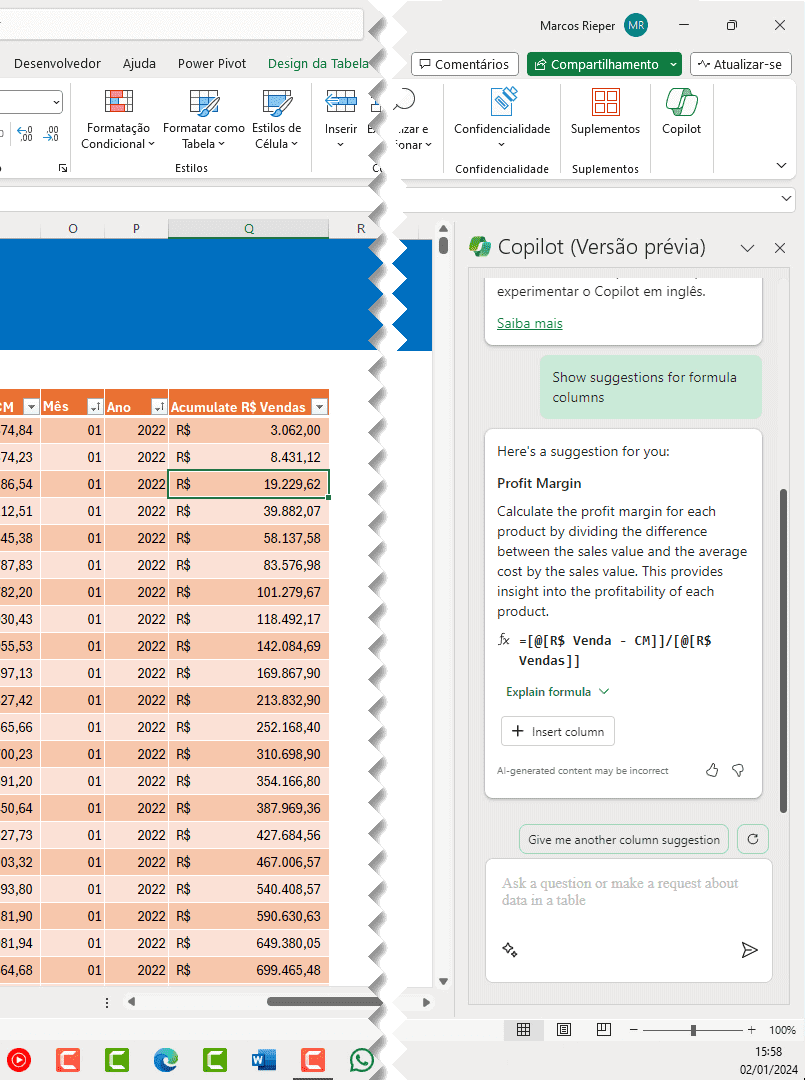 Como Usar COPILOT no Excel - Guia do Excel