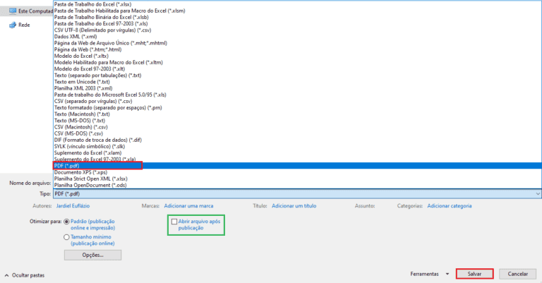 Como Salvar Planilha em PDF - Guia do Excel Como Salvar Planilha em PDF - Guia do Excel