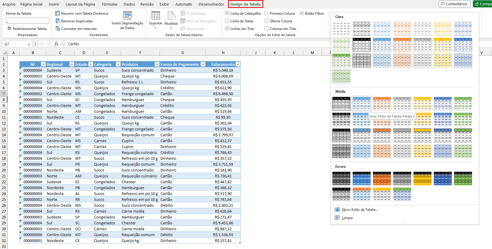 Vantagens do Formato de Tabela no Excel - Guia do Excel