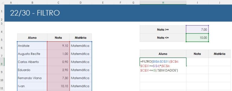 Como Utilizar a Função FILTRO Excel - Guia do Excel